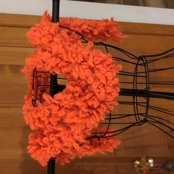 Hand Crafted | Accessories | New Hand Knit Acrylic Neon Orange Loop ...